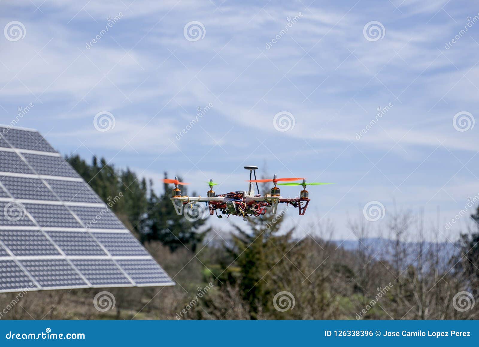 Drone Flying Over Solar Panel Stock Photo - Image of solar, panel ...