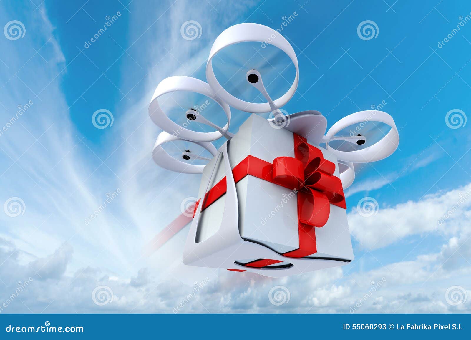 Drone Flying Present in the Sky Stock Image - Image of flying, aircraft ...