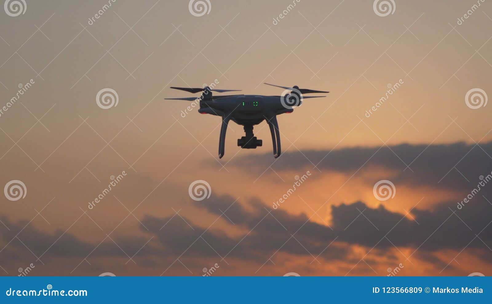 Drone Flying on the Beautiful Sky Stock Image - Image of front ...