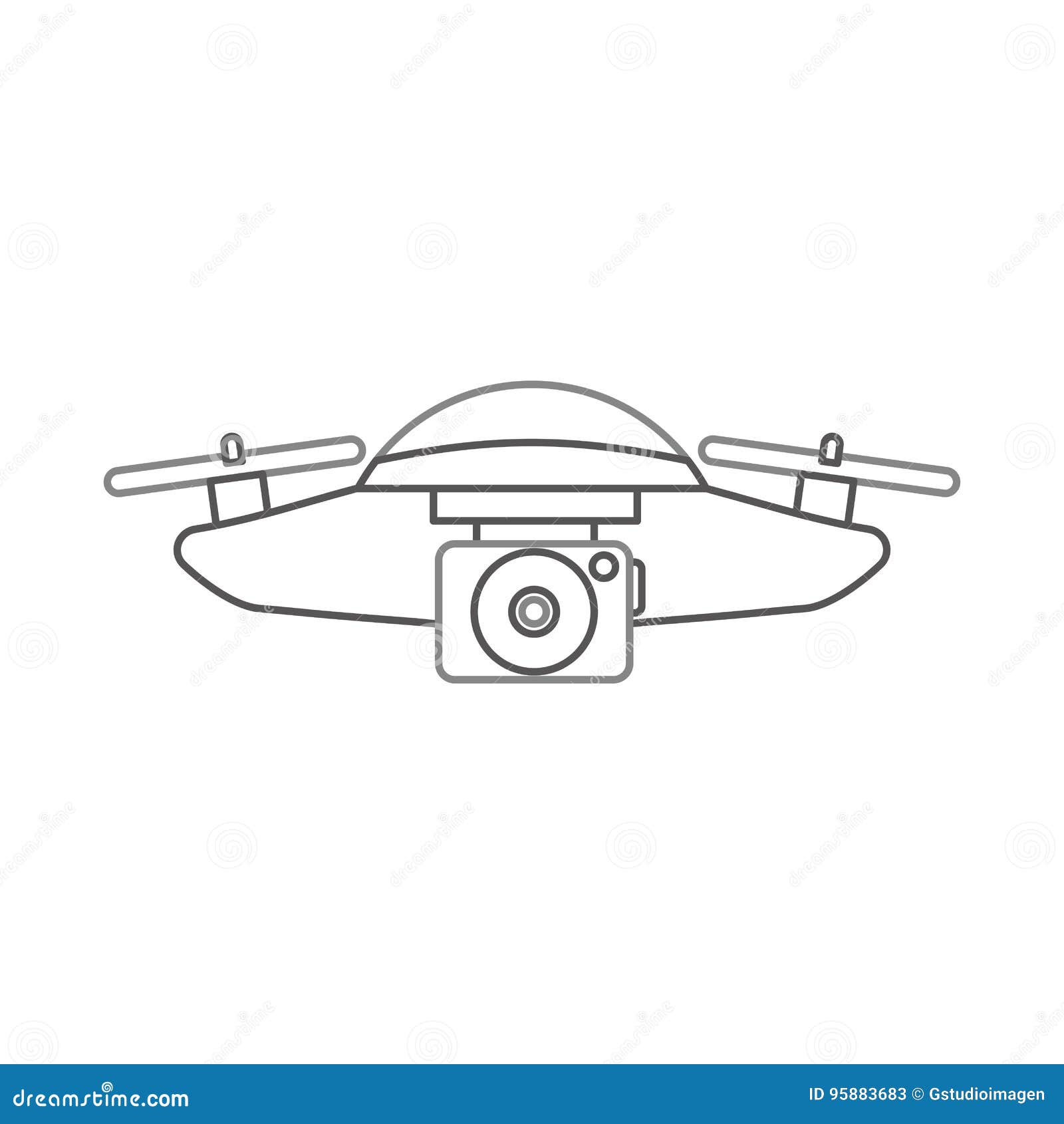 Drone Flying Technology with Camera Stock Vector - Illustration of icon ...