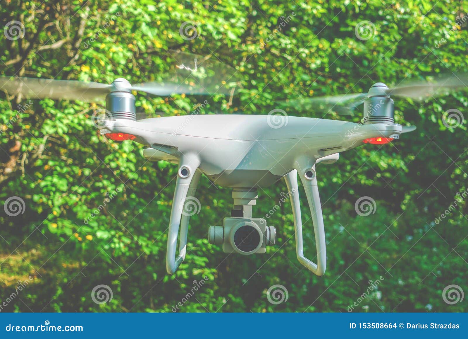 Drone in forest stock photo. Image of aircraft, innovation - 153508664