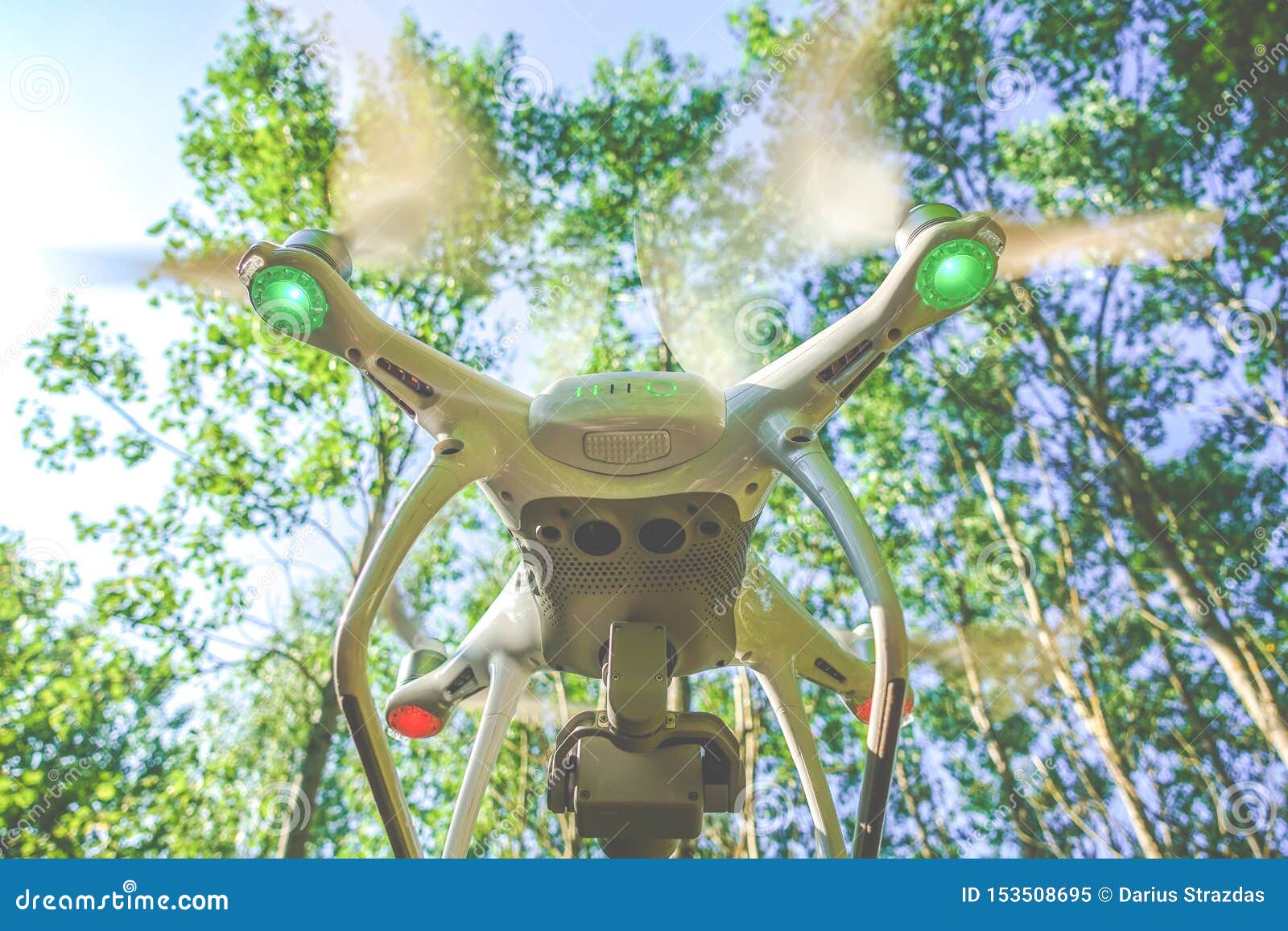 Drone in forest stock image. Image of digital, technology - 153508695