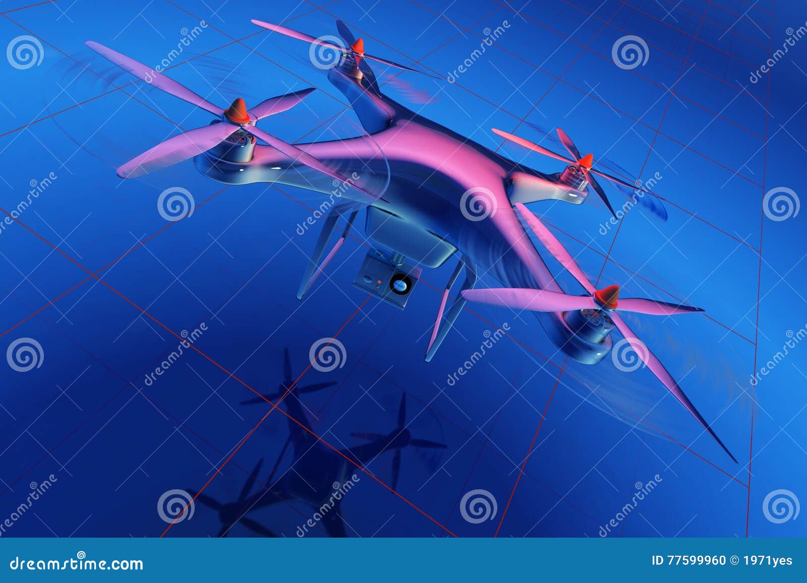 The drone stock illustration. Illustration of model, helicopter - 77599960