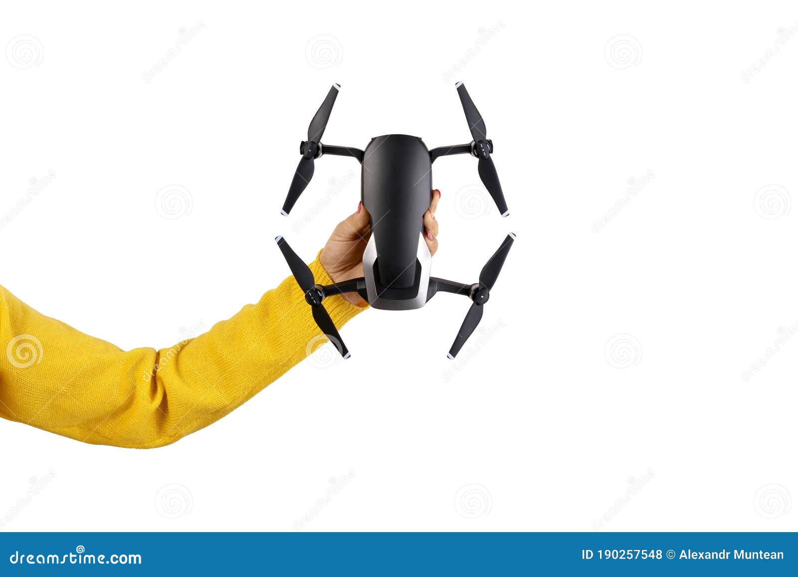 Drone in hand stock photo. Image of drone, remote, aviation - 190257548
