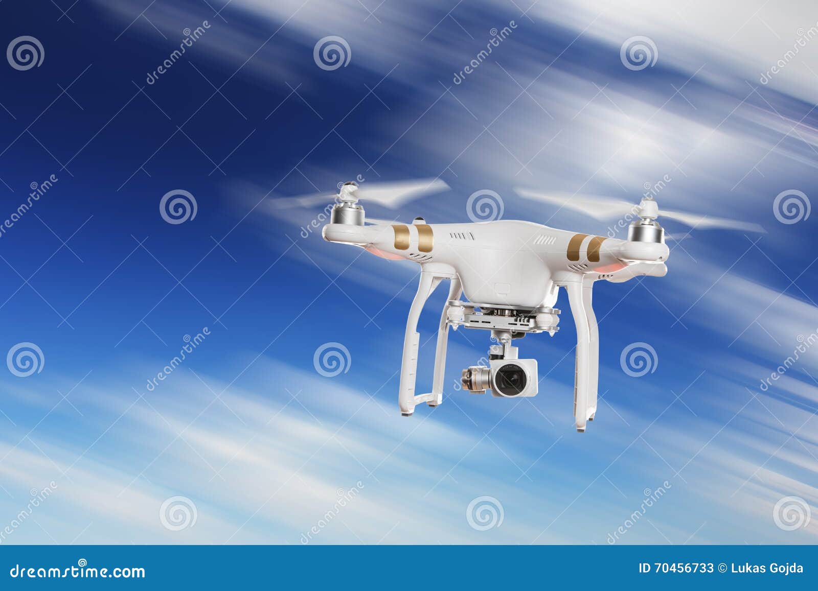 Drone with High Resolution Camera Flying. Stock Image - Image of ...