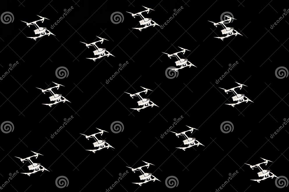 Drone Hovering Agains White Sky Stock Photo - Image of professional ...