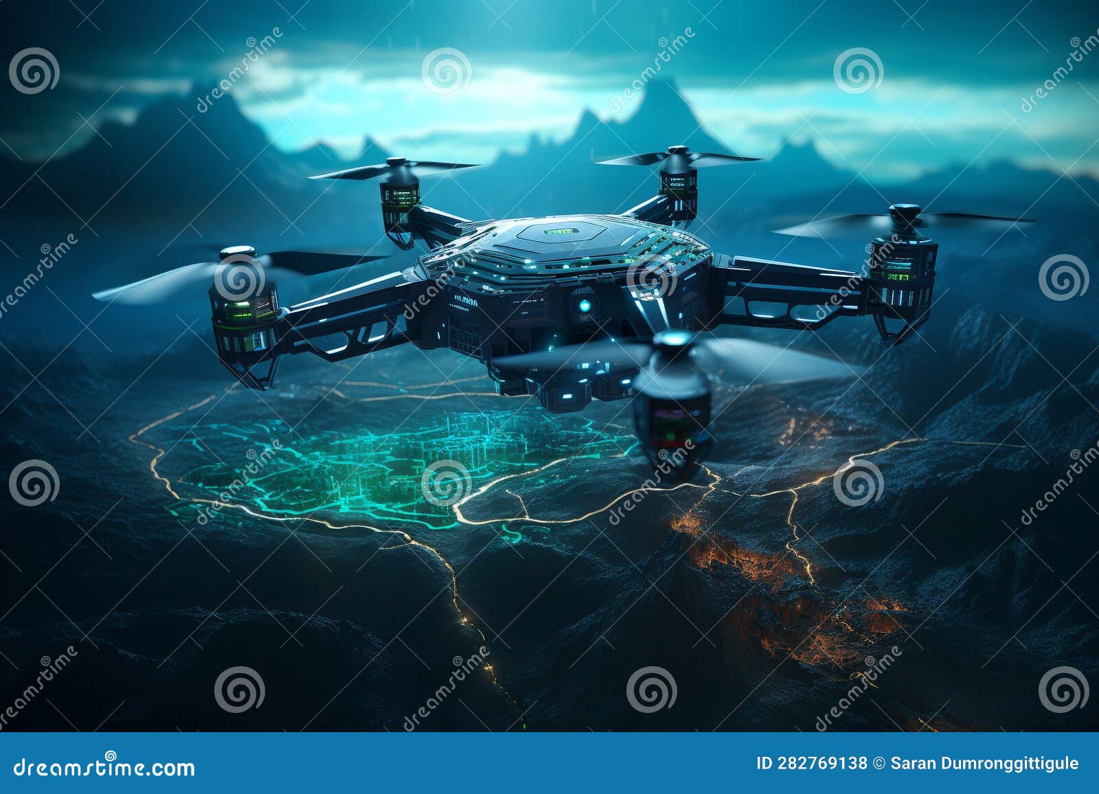 Drone Hovering Over a Binary Code Landscape - a Three-Dimensional ...