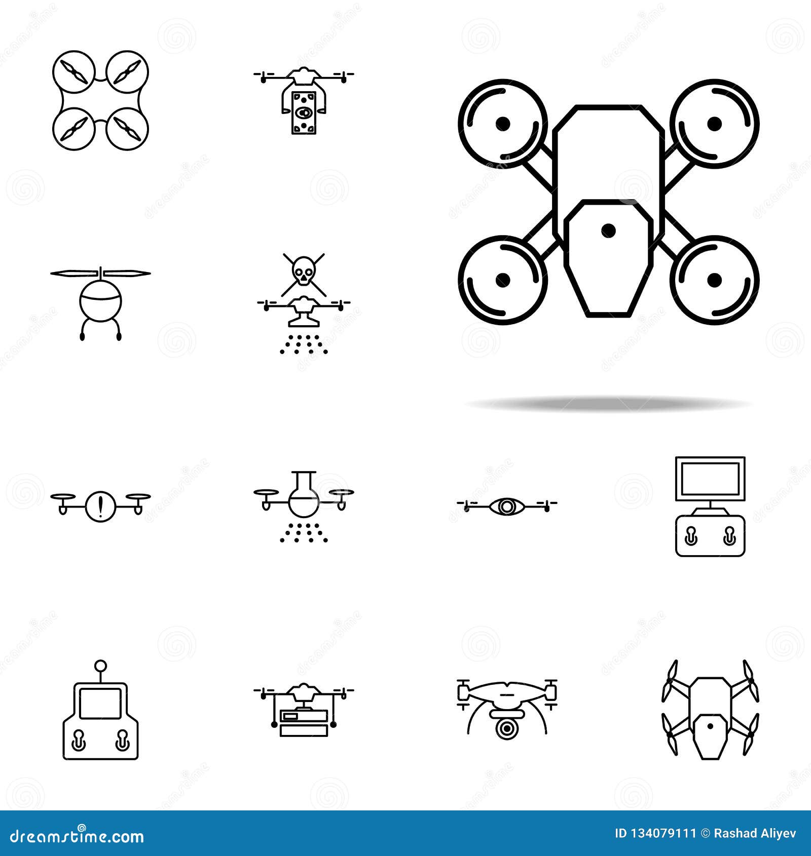 Drone Icon. Drones Icons Universal Set for Web and Mobile Stock ...