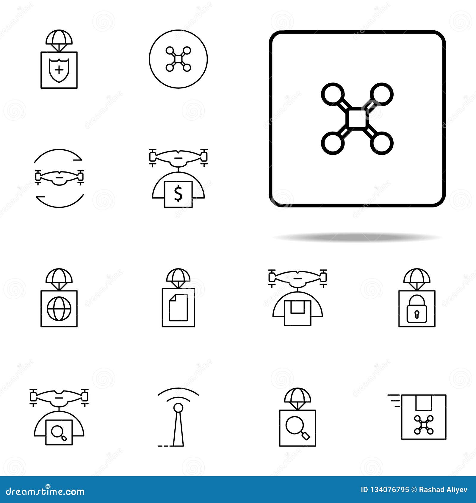 Drone Icon. Drones Icons Universal Set for Web and Mobile Stock ...
