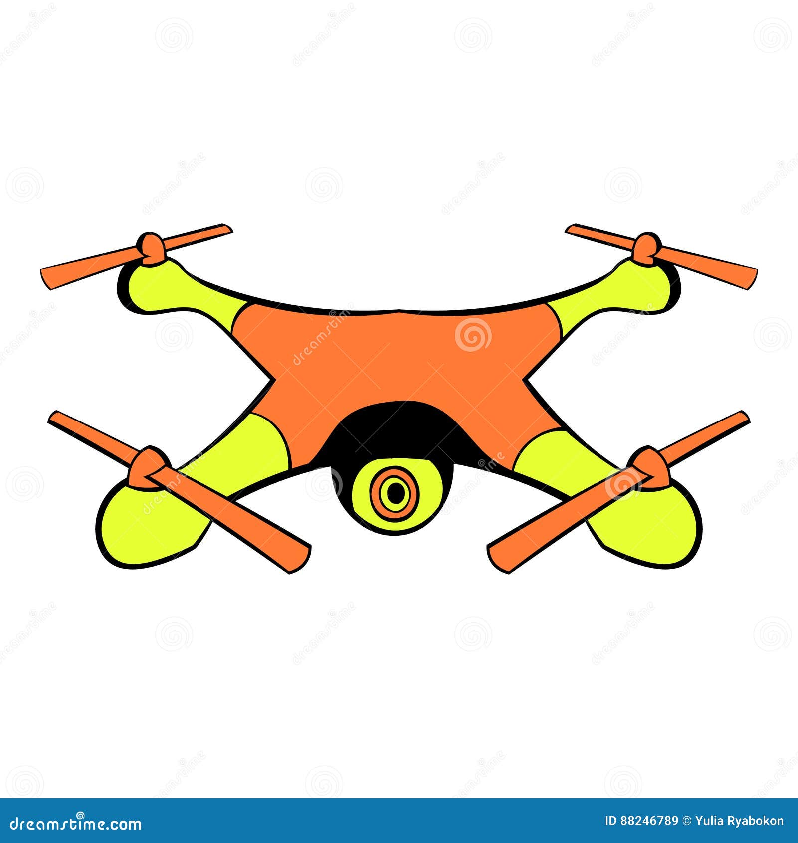 Drone icon, icon cartoon stock vector. Illustration of camera - 88246789
