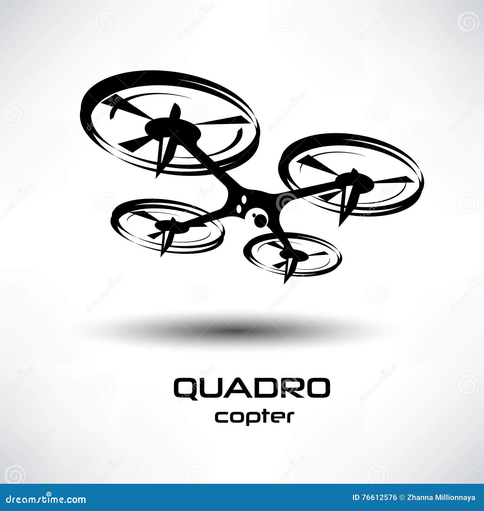 Drone Icon On White Background, Flat Design, Hand Drawing. Illustration ...