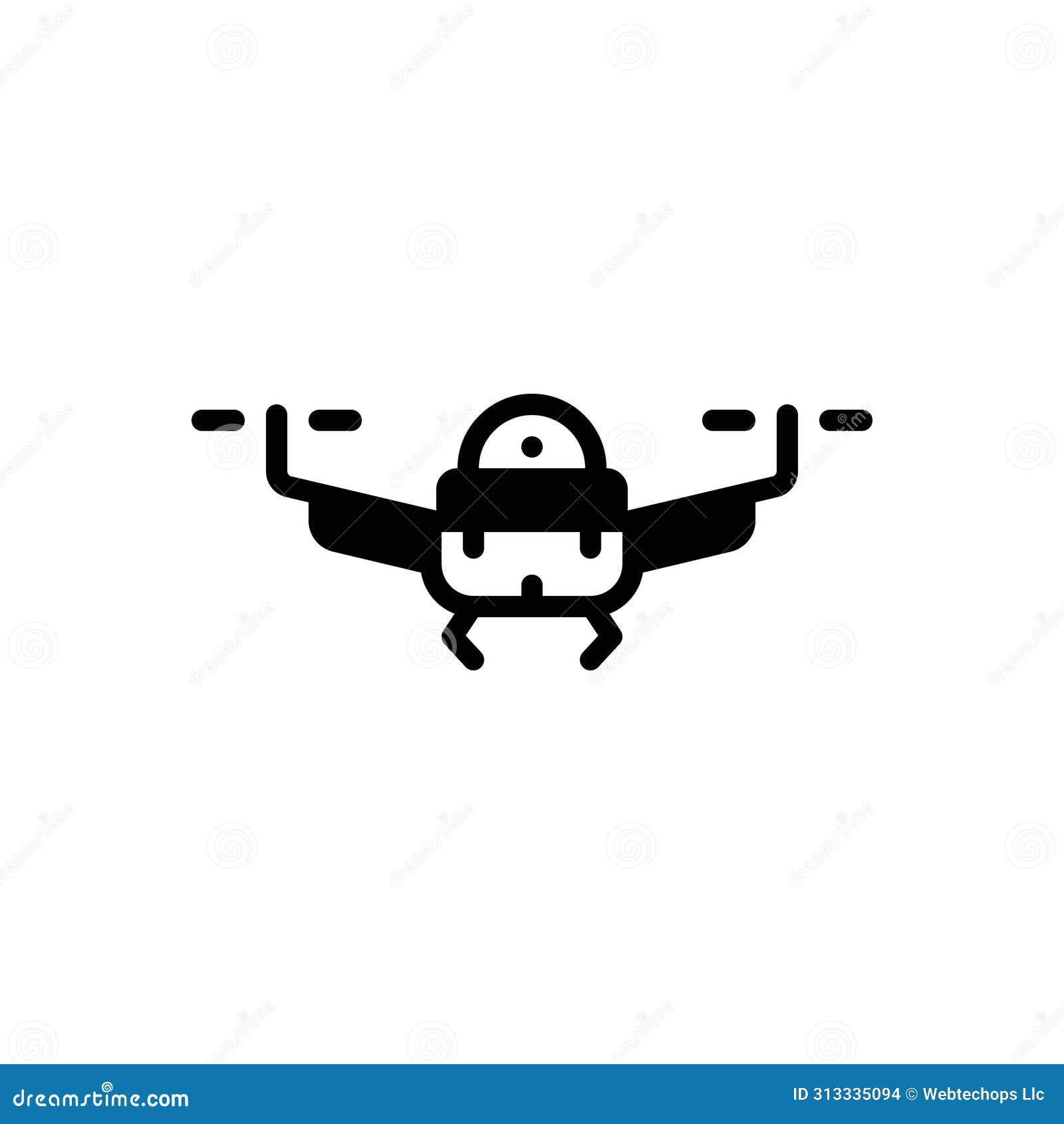 Quadrocopter With Camera Icon In Badge Style. One Of Drons Collection ...