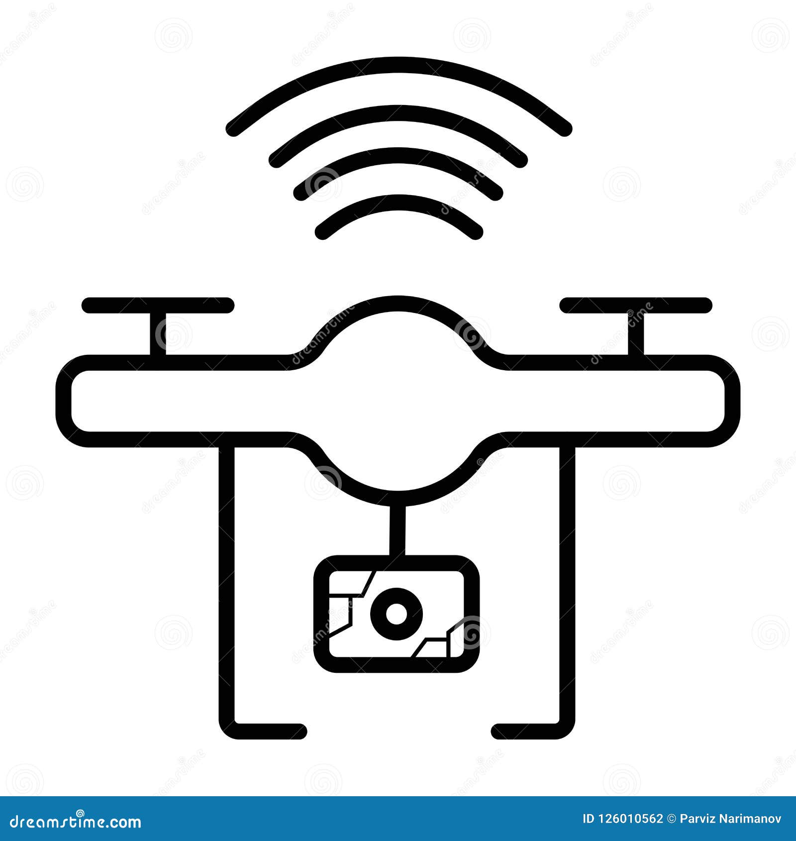 Drone Icon vector stock vector. Illustration of rotorcraft - 126010562