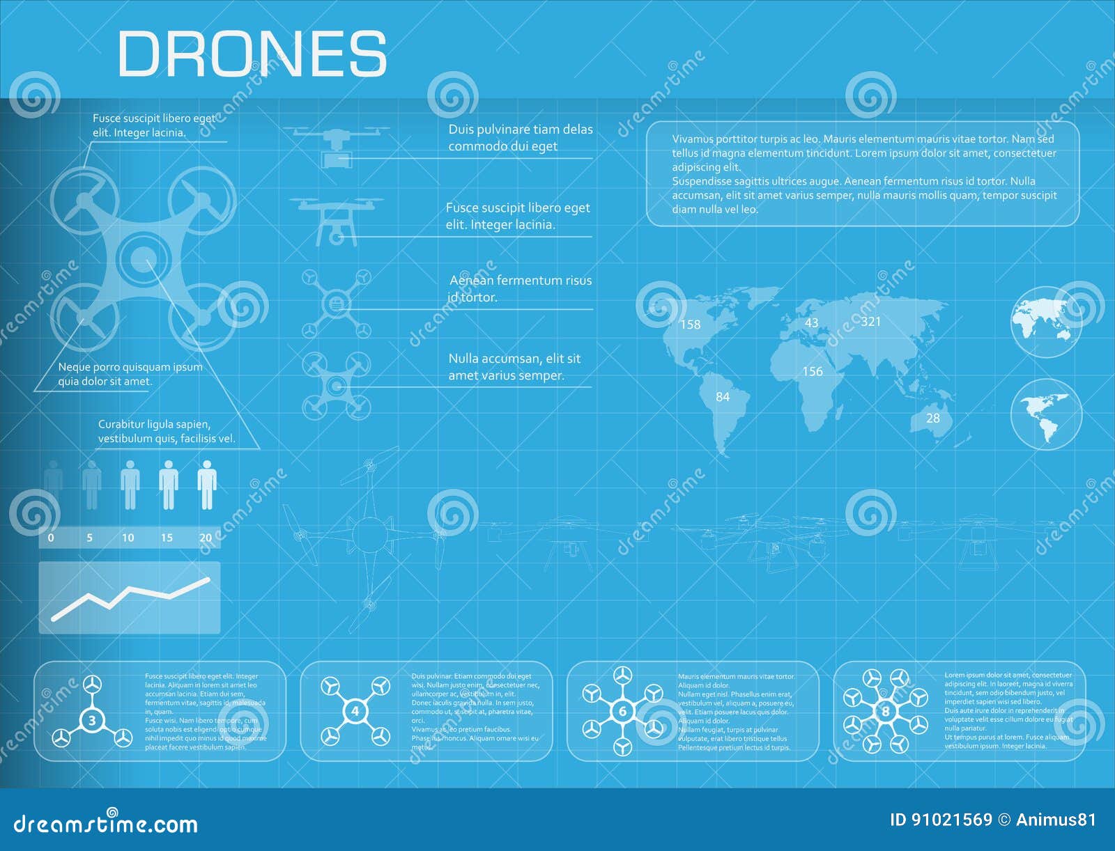 Drone infographic stock vector. Illustration of remote - 91021569