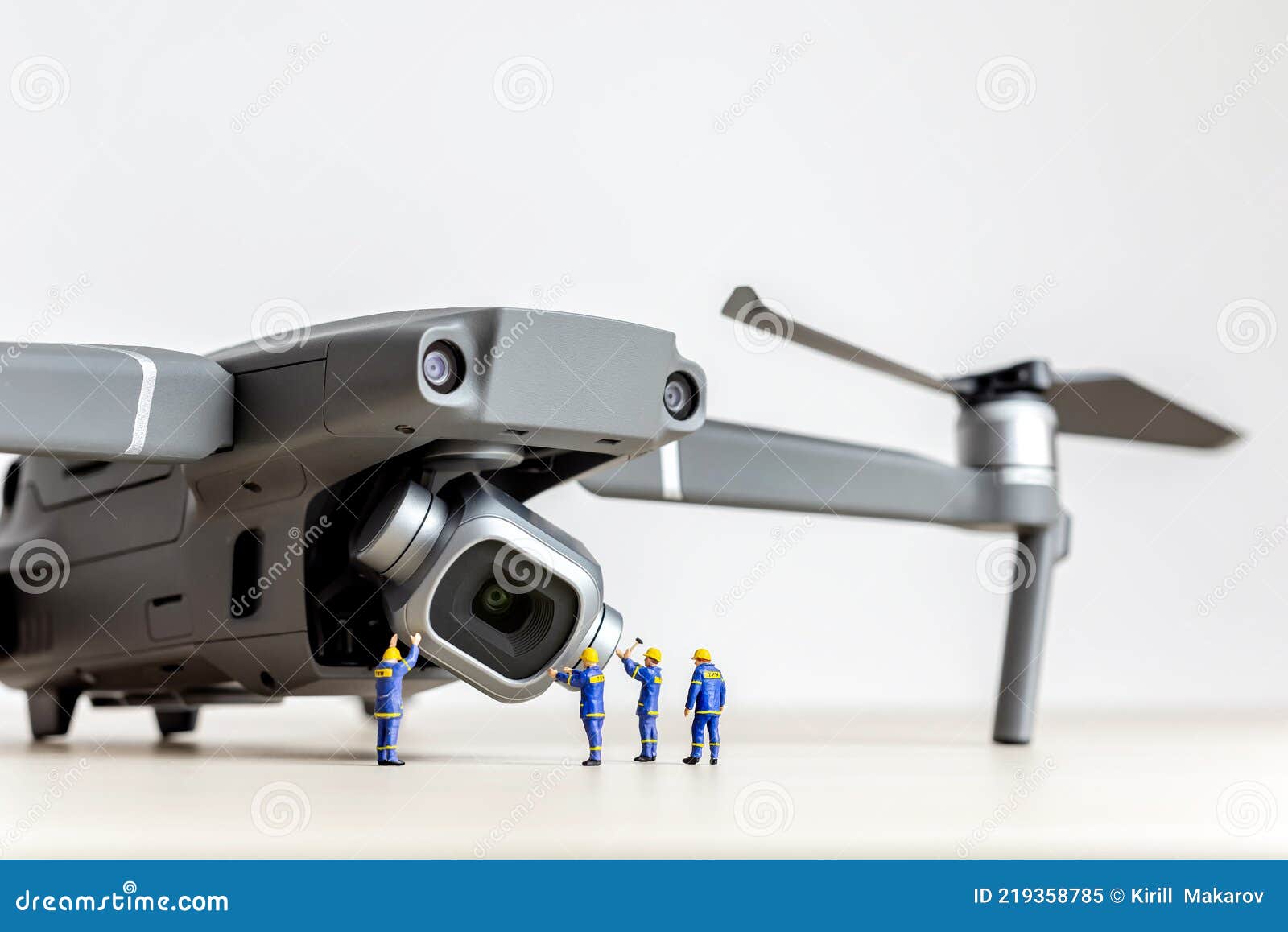 Drone Inspection and Maintenance Team Stock Image - Image of aircraft ...