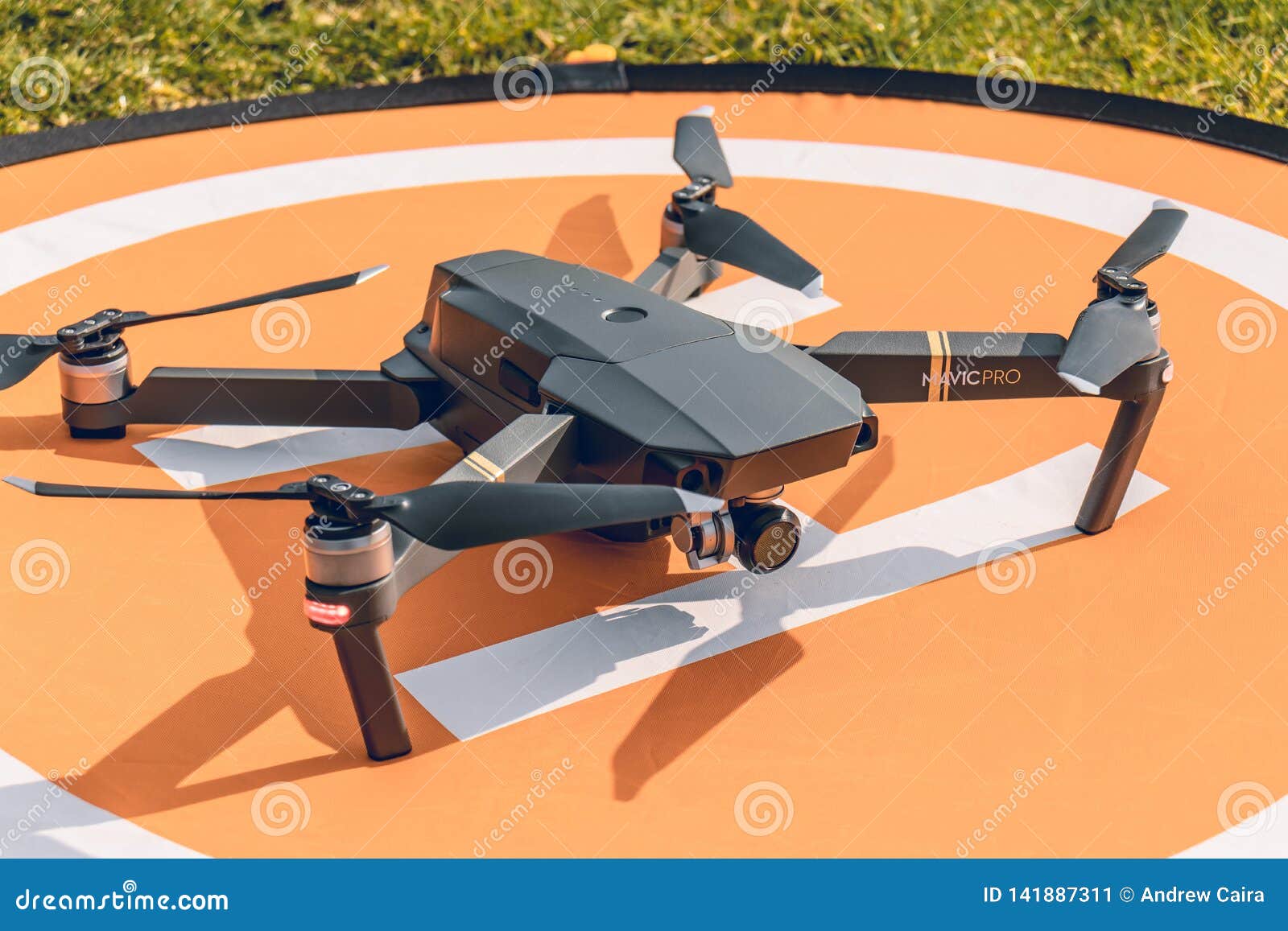 Drone on launch pad editorial photo. Image of copter - 141887311