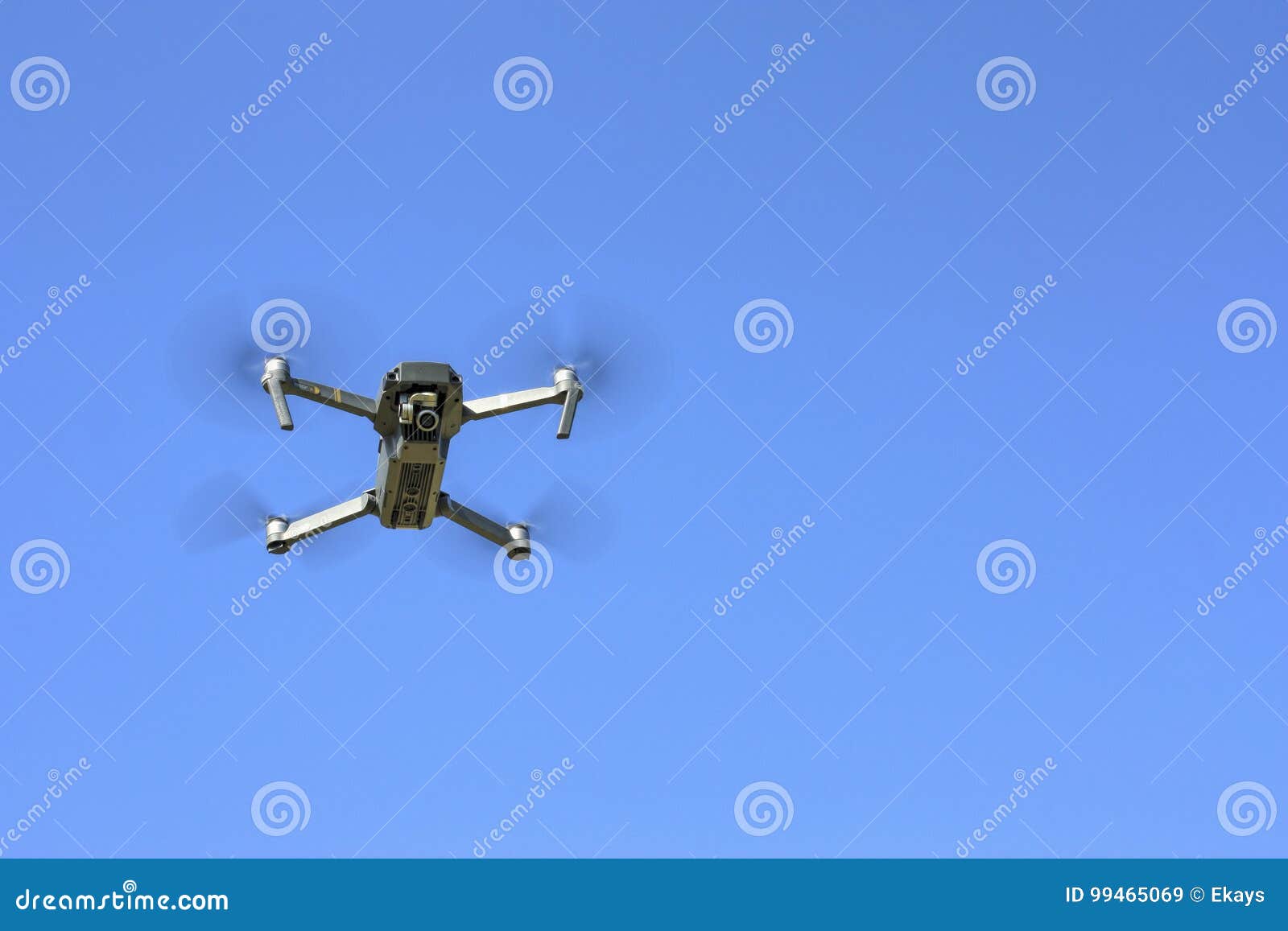 Drone on Left Side of Photo Stock Image - Image of helicopter, modern ...