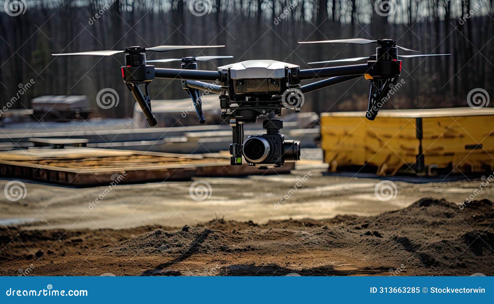 Drone lidar technology stock illustration. Illustration of structures ...