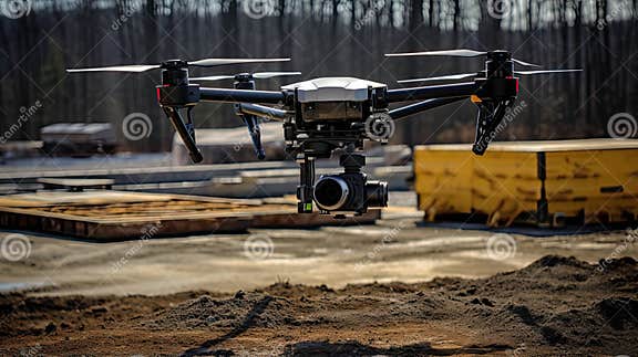 Drone lidar technology stock illustration. Illustration of structures ...