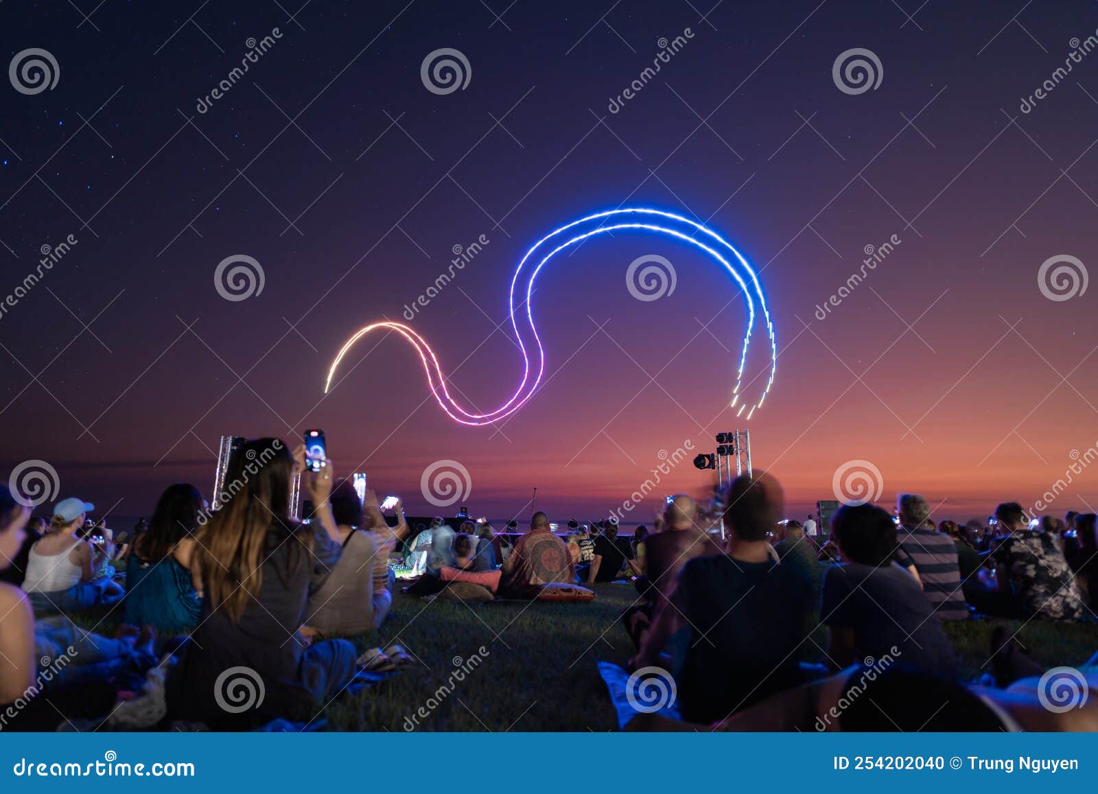 Drone Light Performance at the Darwin Festival Editorial Image - Image ...