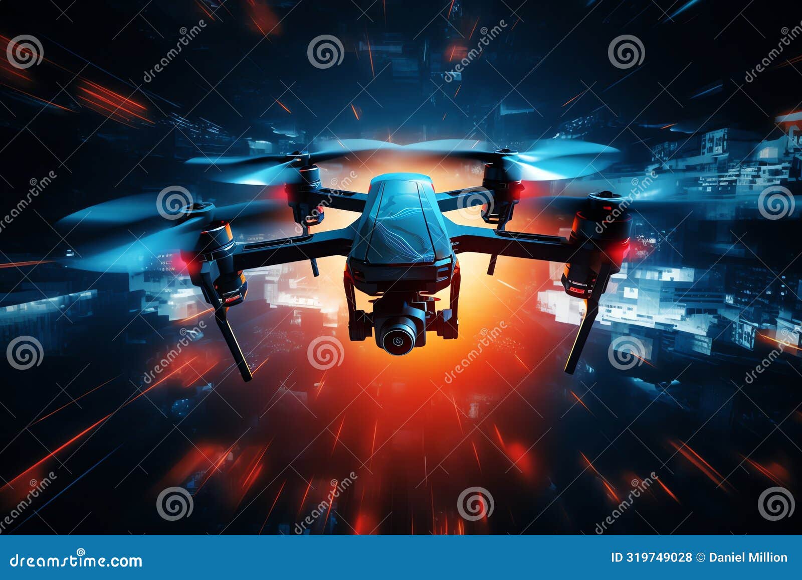 Drone Light Shows Modern Futurism Background Royalty-Free Stock Image ...