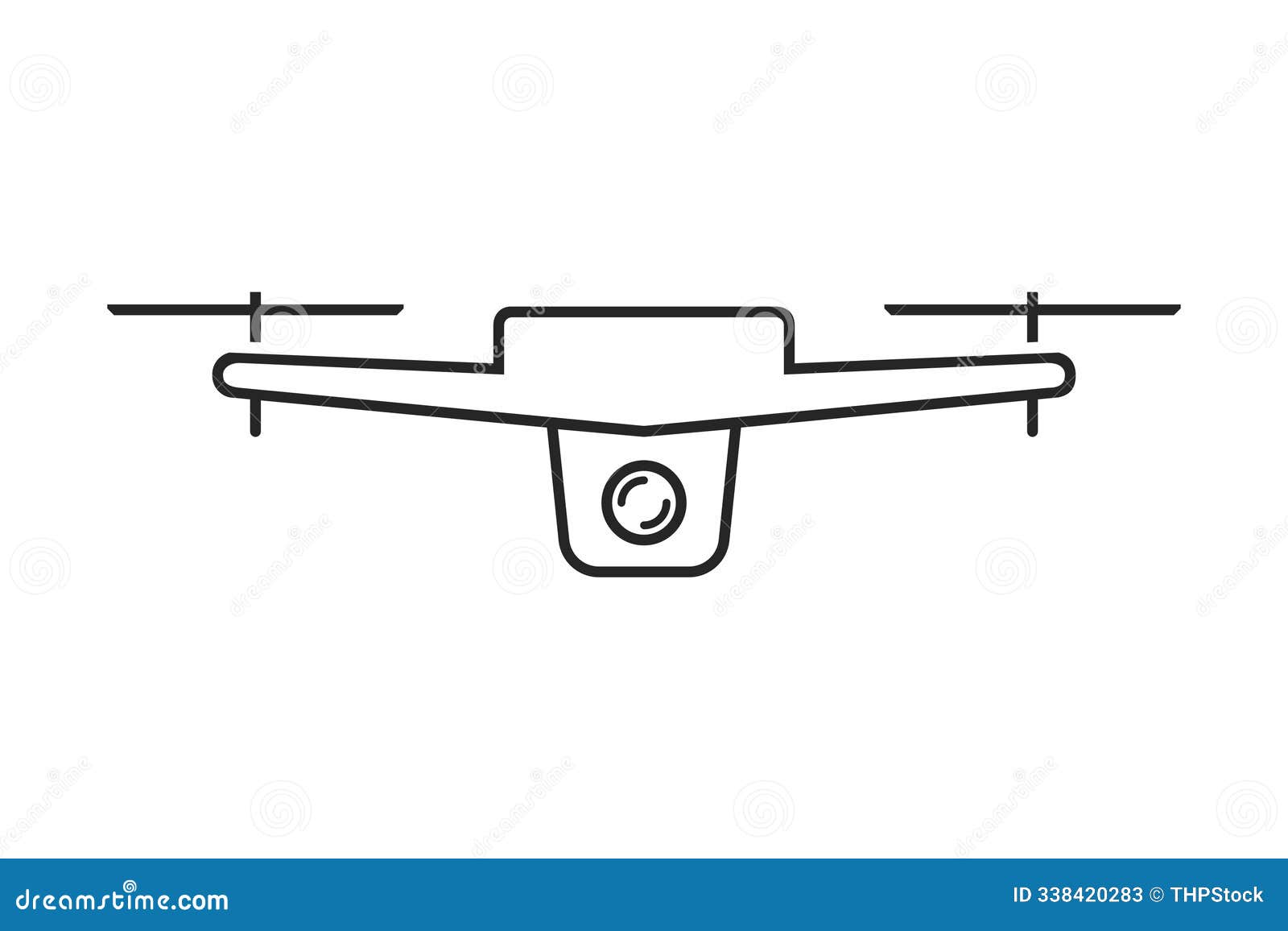 Remote Surveillance Drone Line Art Symbol Vector Stock Vector ...