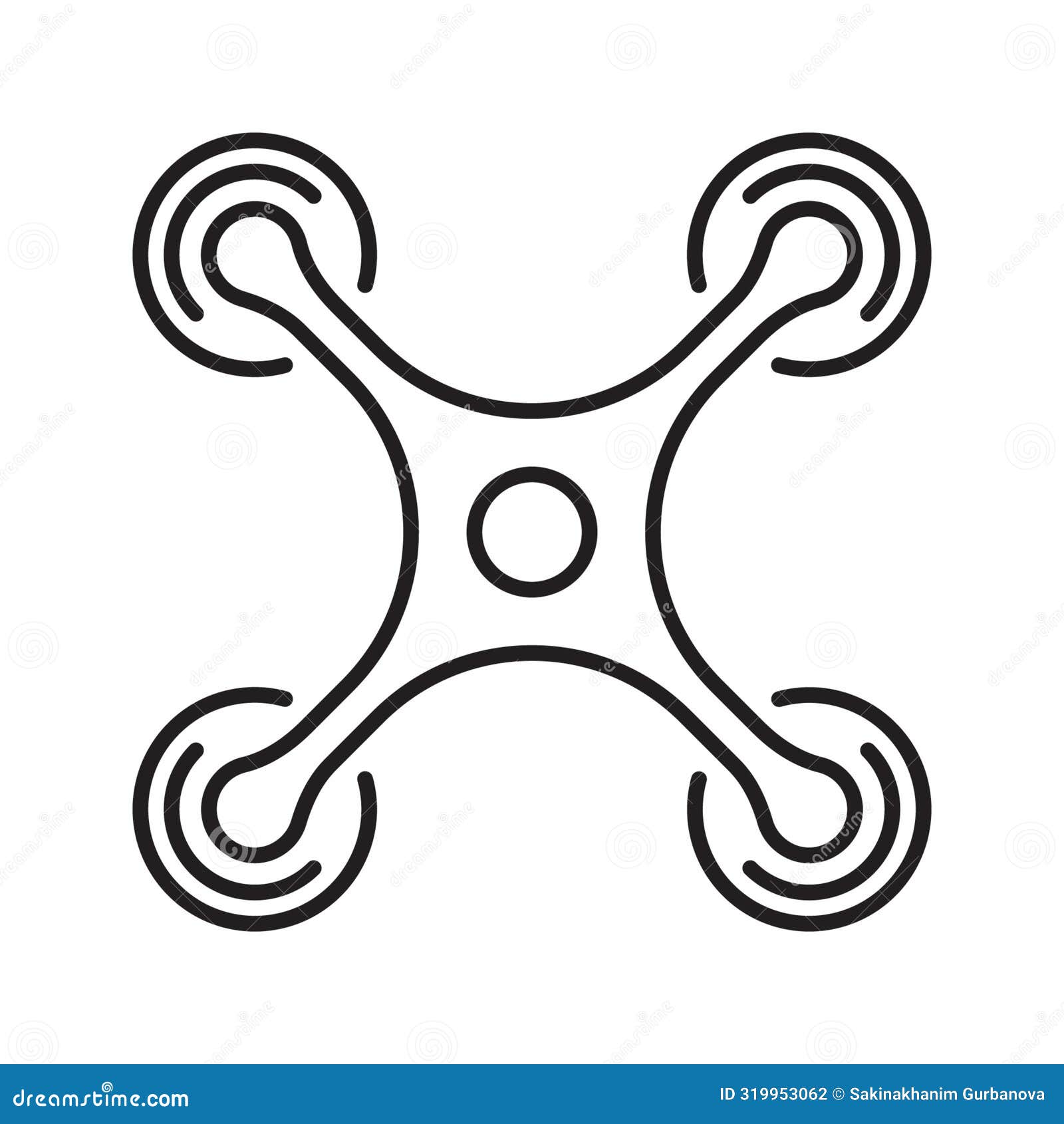 Drone Line Icon. Included the Icons As Drone, Remote, Controller, Radar ...