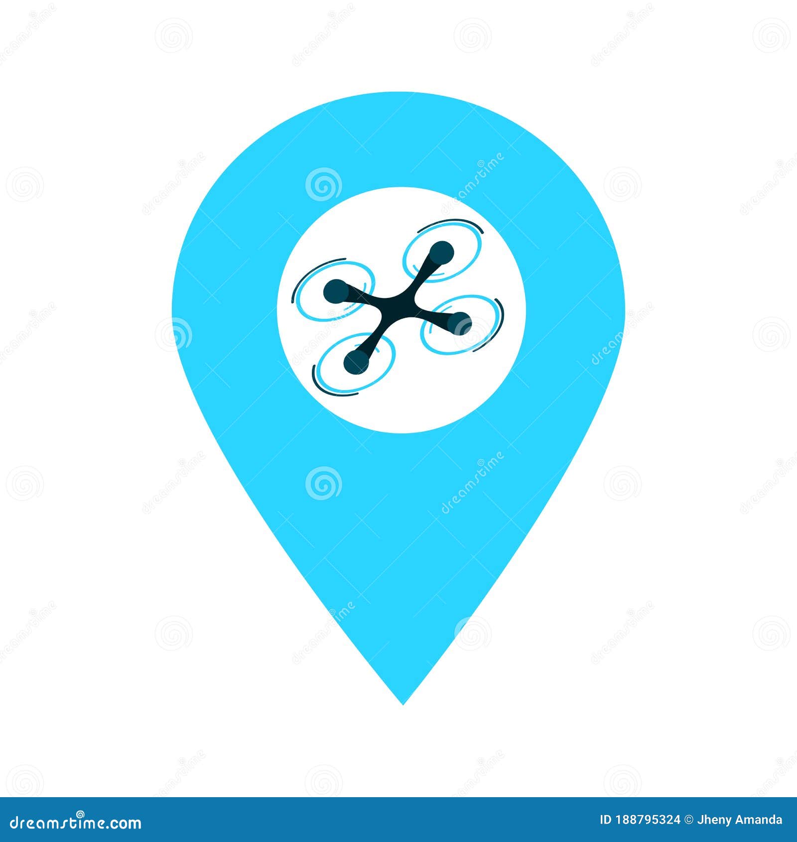 Drone Location Map Pin Pointer Icon. Element of Map Point for Mobile Concept and Web Apps Stock ...