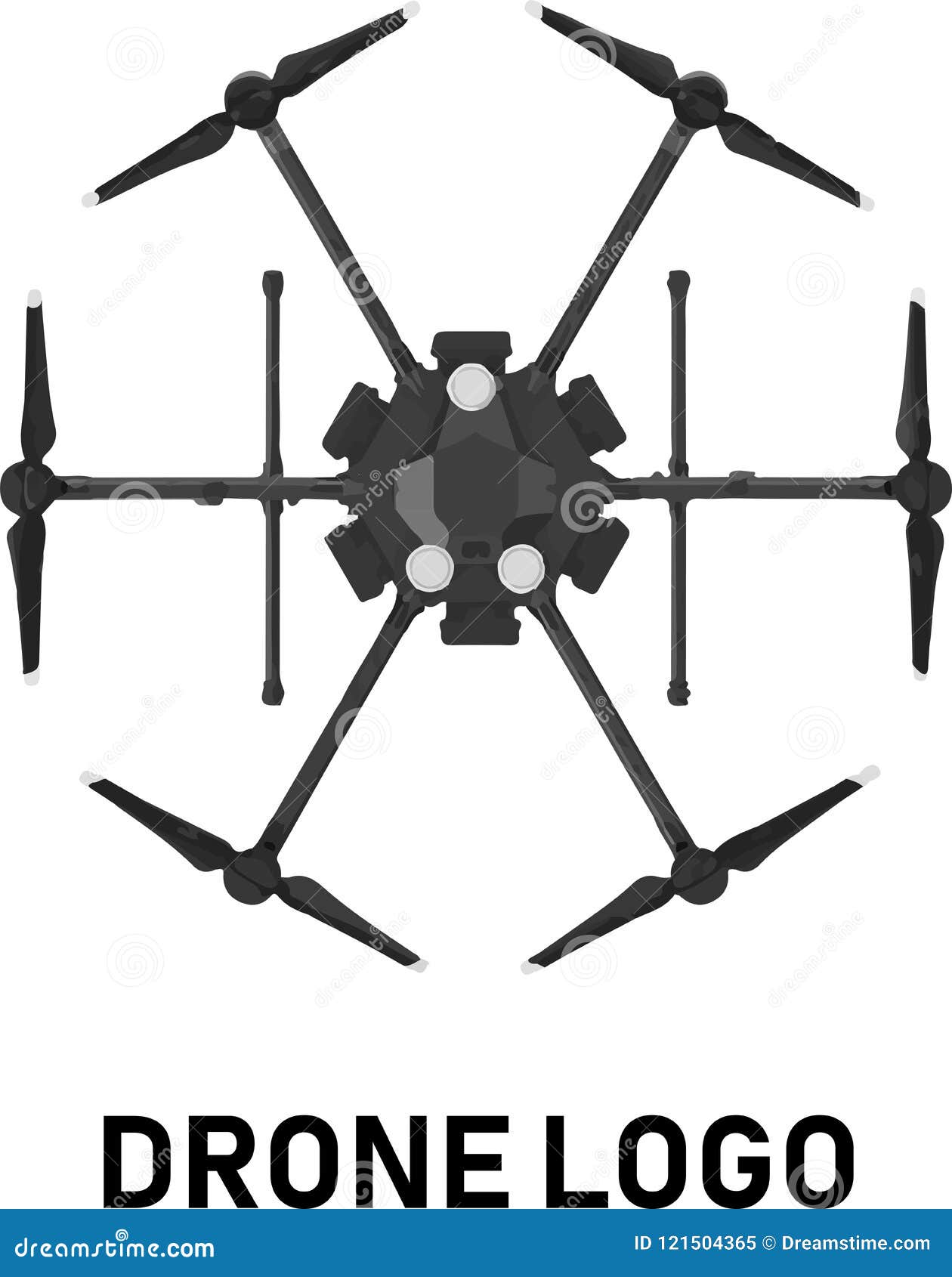Drone logo stock illustration. Illustration of technology - 121504365