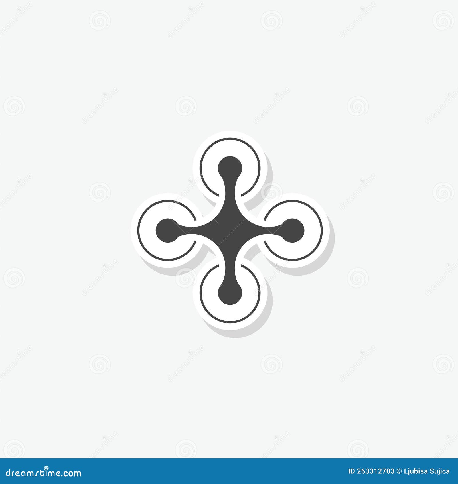 Drone. Drone-logo. Pictogram Drone Sticker Vector Illustratie ...
