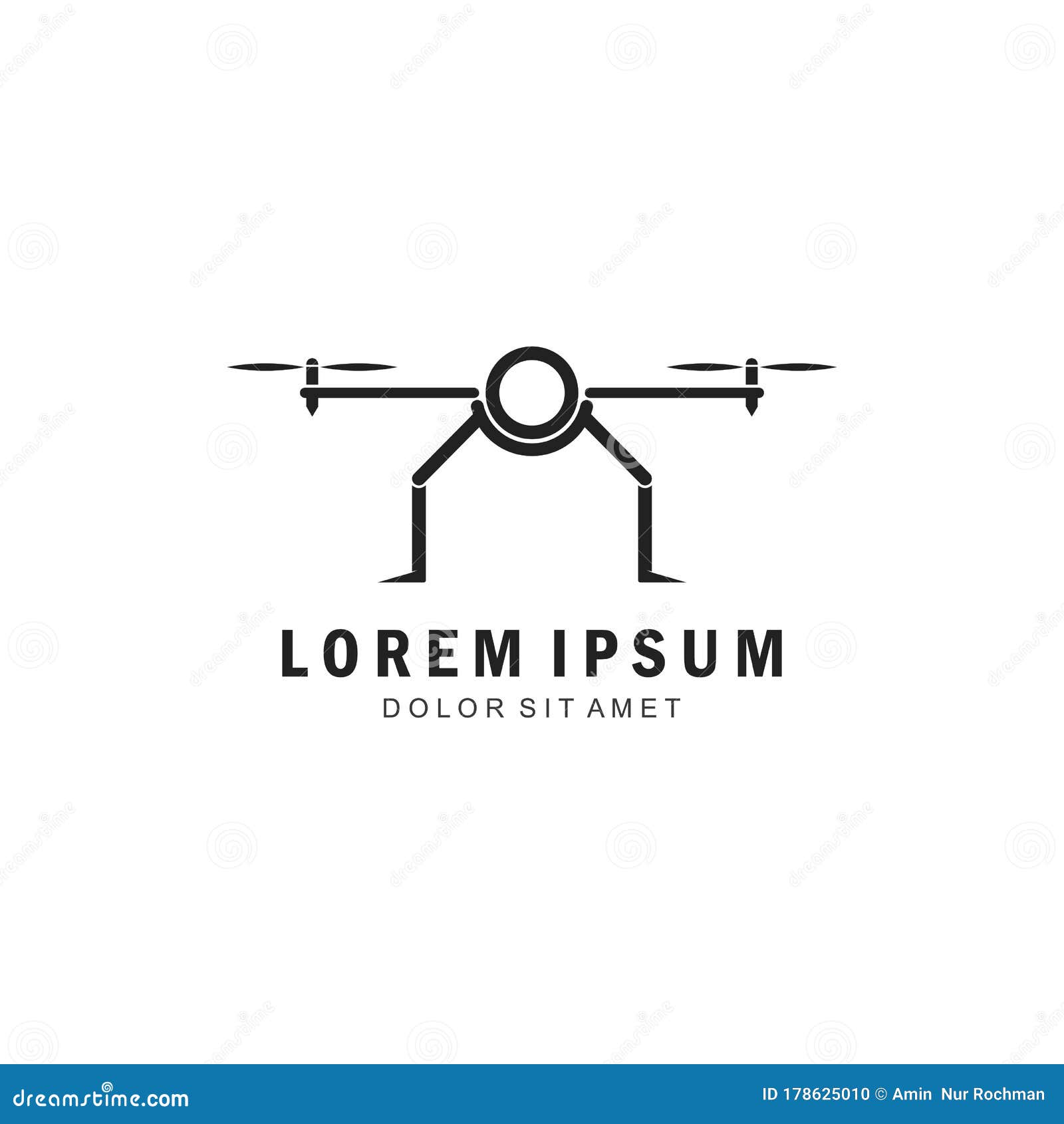 Drone Logo Template Design Vector Stock Illustration - Illustration of ...