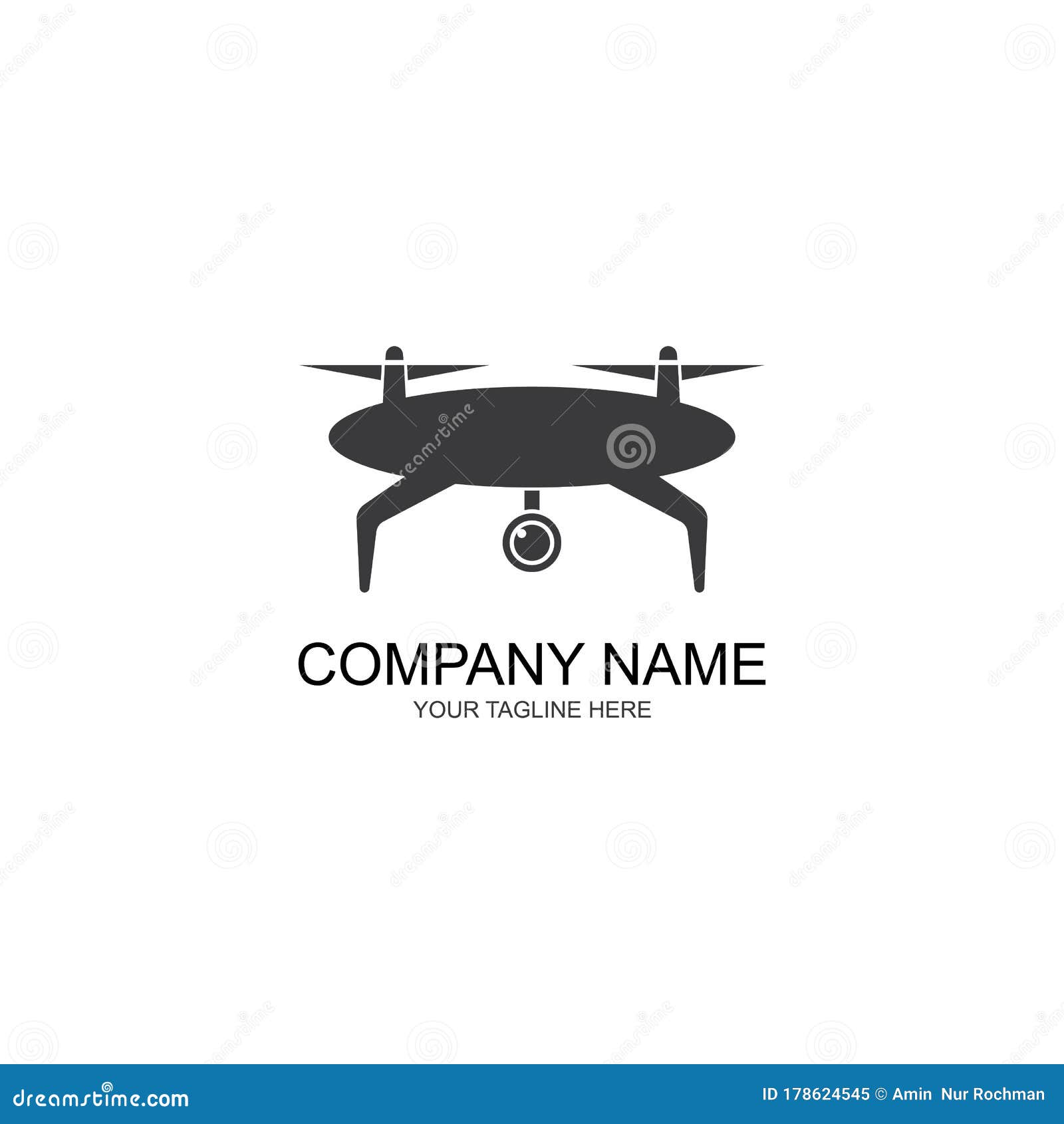 Drone Logo Template Design Vector Stock Illustration - Illustration of ...
