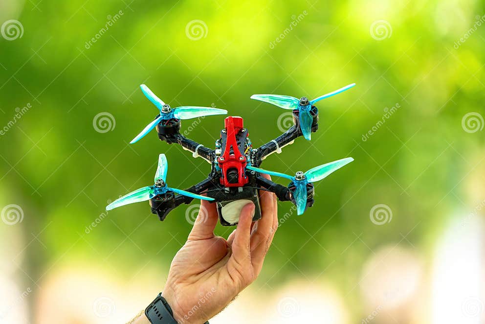 A Drone Made for Racing. Handmade Drone Stock Photo - Image of mini ...