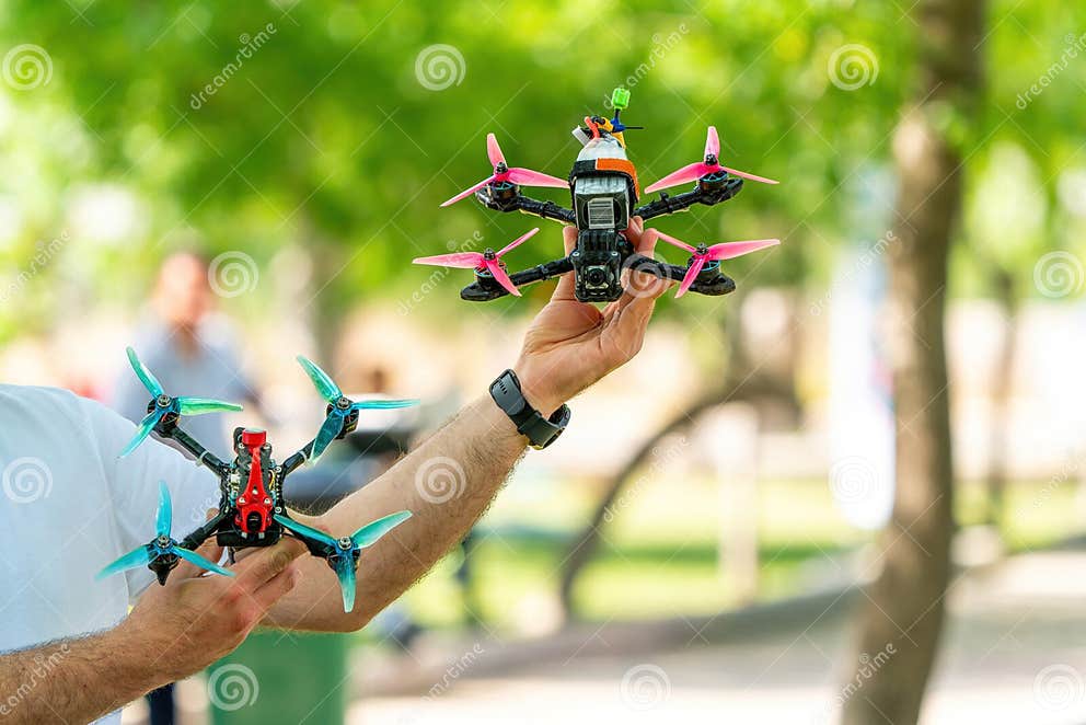 A Drone Made for Racing. Handmade Drone Stock Photo - Image of copy ...