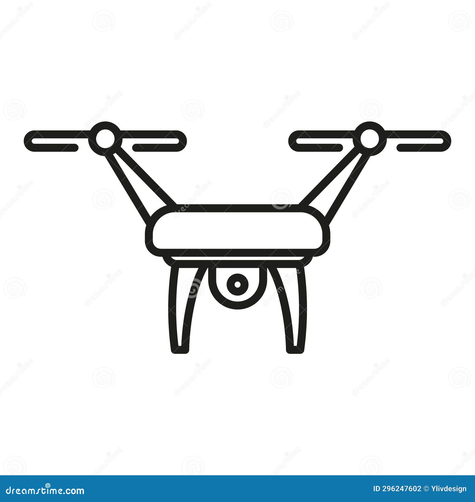 Drone Map Tech Icon Outline Vector. Aerial Land View Stock Vector ...