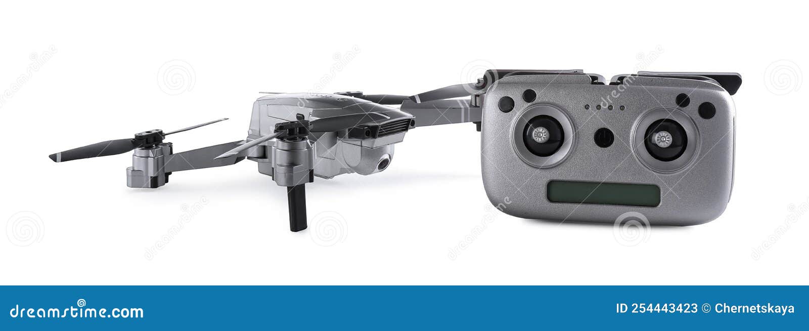 Drone Moderno Con Controlador Aislado Imagen de archivo - Imagen de ...