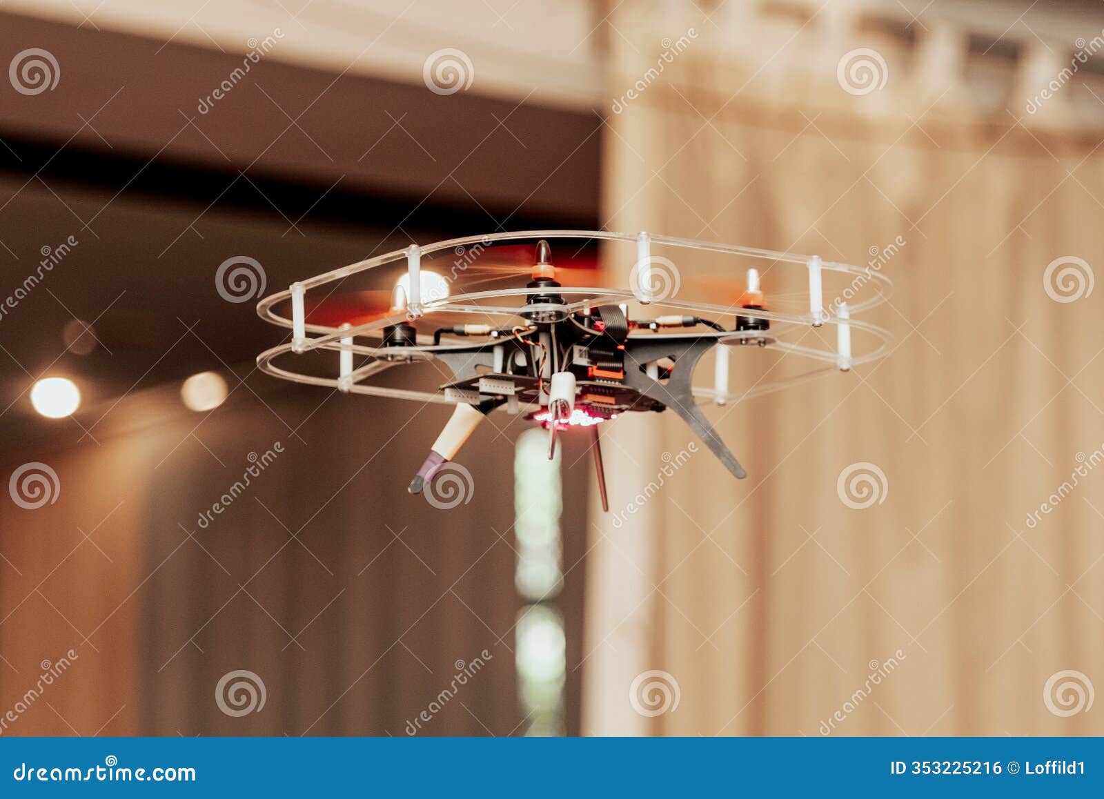 Drone Operator Controls Flying Quadcopter, Modern Remote Technology ...