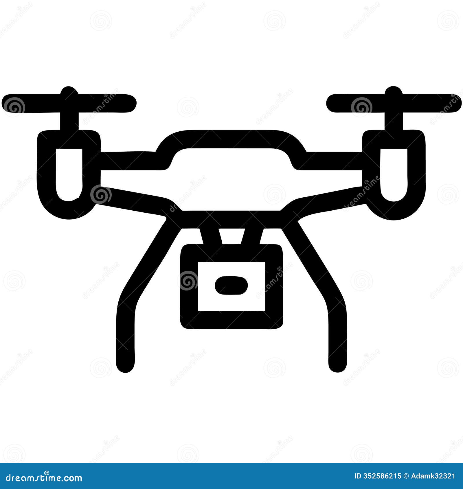 Drone Outline Vector for Technology and Aviation Design Projects Stock ...