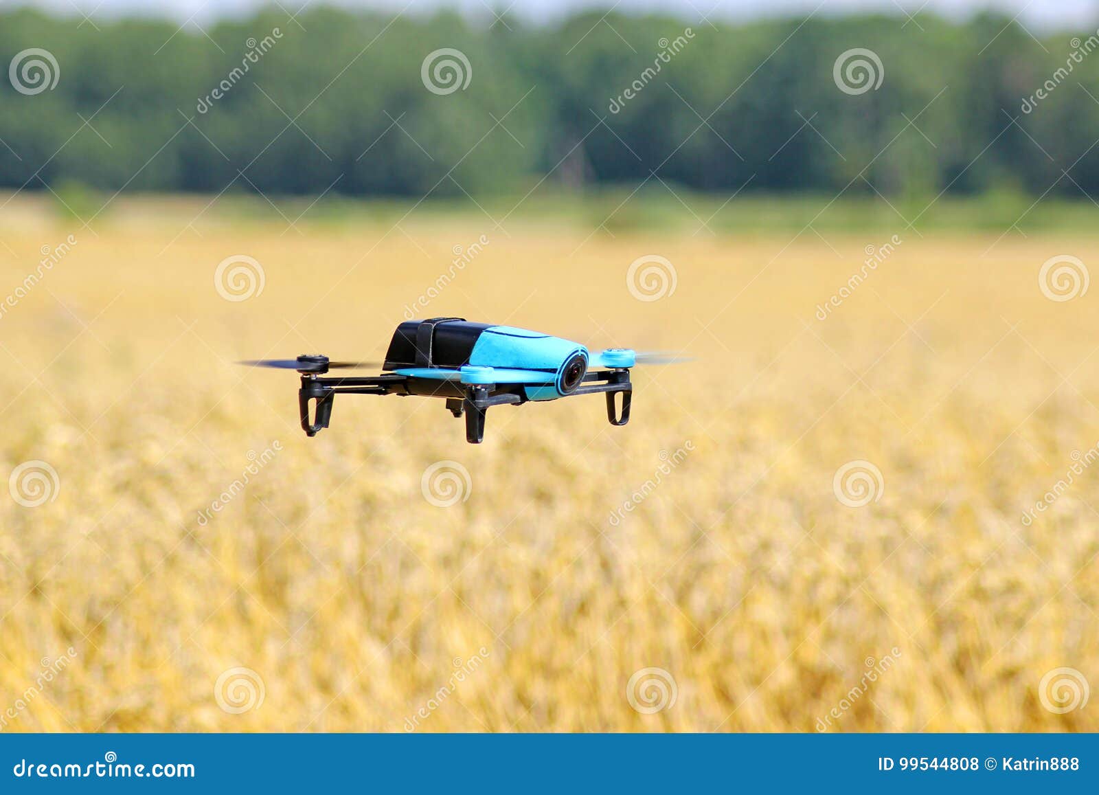 Drone over the field stock photo. Image of aerial, nature - 99544808