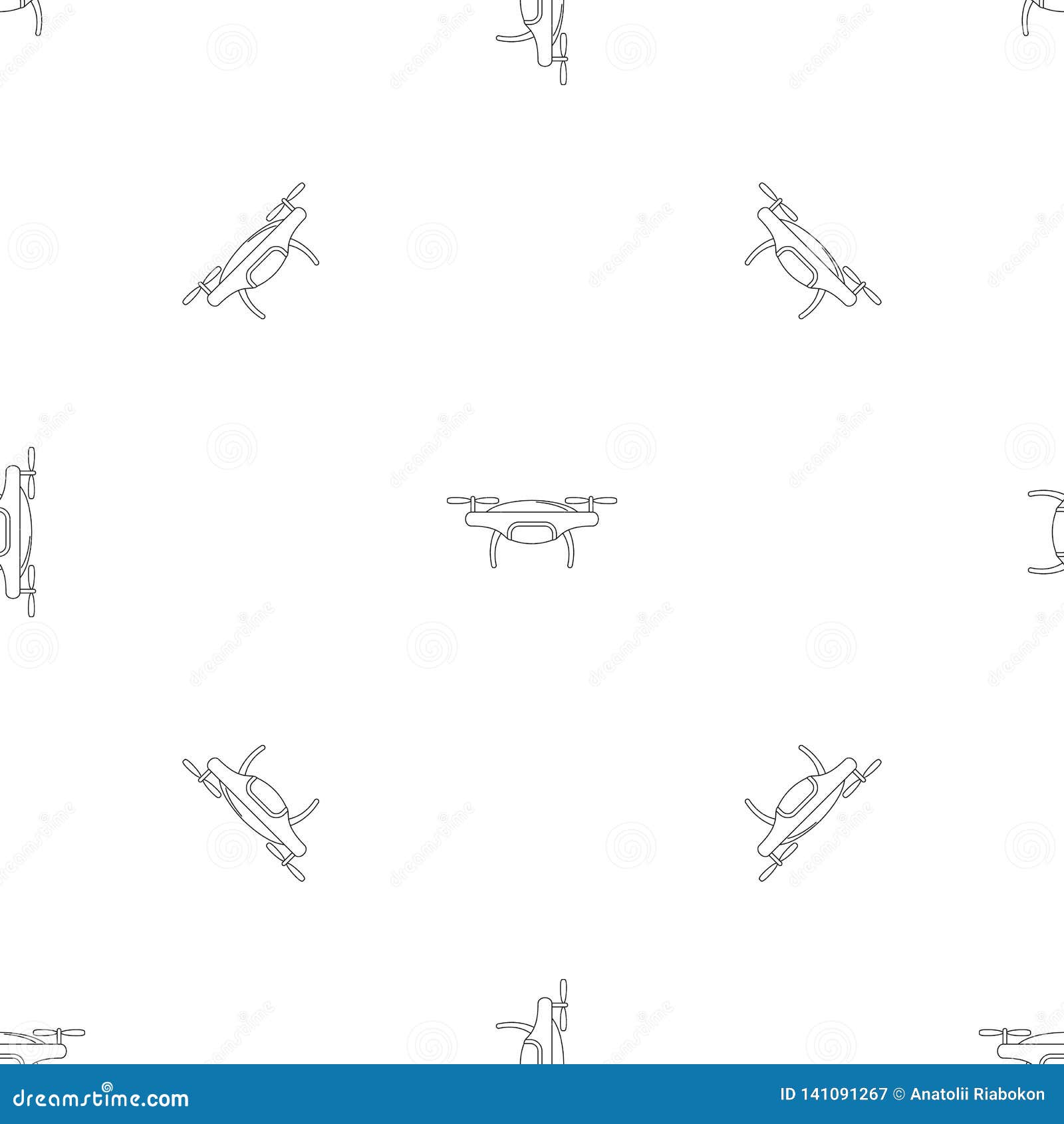 Drone Pattern Seamless Vector Stock Vector - Illustration of equipment ...
