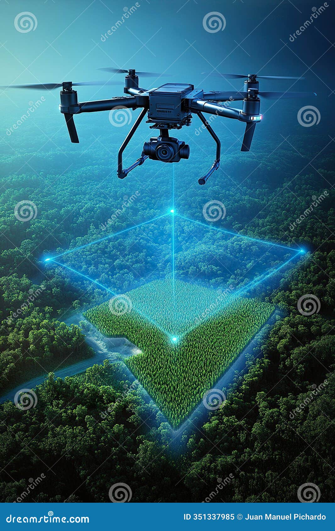 Drone Performing Aerial Reconnaissance, Large-scale Topography Stock ...