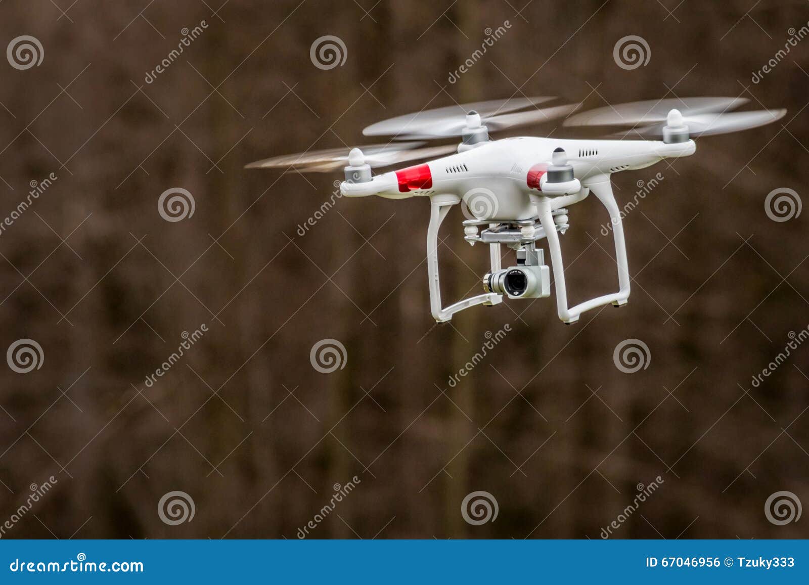 Drone Performing Video Surveillance while Flying Stock Photo - Image of ...