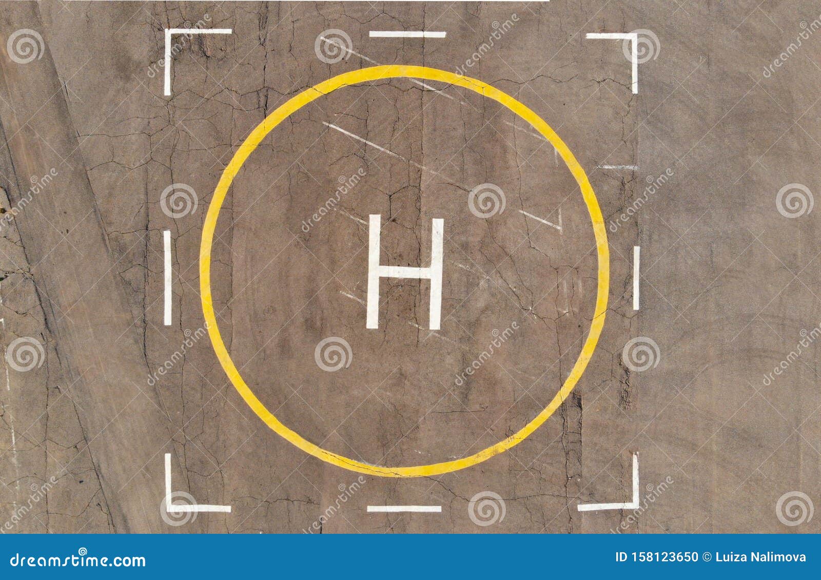 Helipad (Helicopter Landing Pad) On Roof Top Building. Royalty-Free ...
