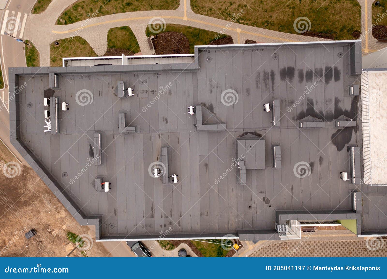 Drone Photography of Apartment Complex Rooftop Stock Image - Image of ...