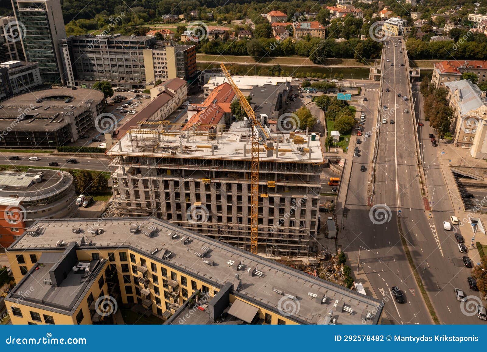 Drone Photography of High Rise Building Construction Site and ...