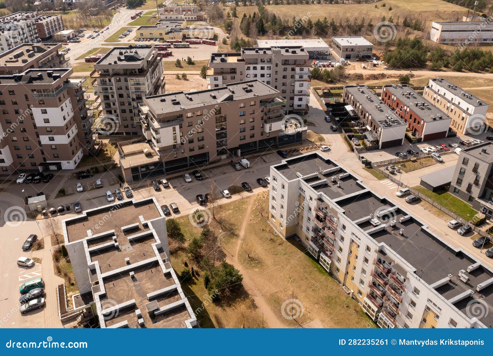 Drone Photography of New Housing Spread in Suburbs Stock Image - Image ...