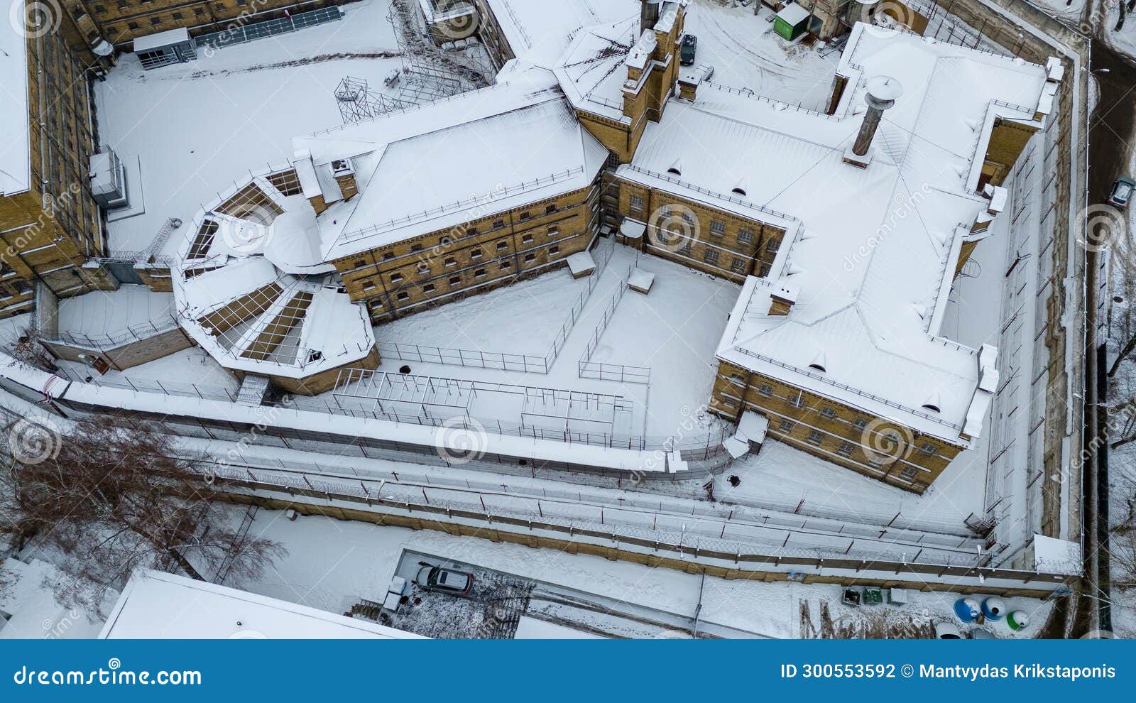 Drone Photography of Old Prison during Winter Stock Photo - Image of ...