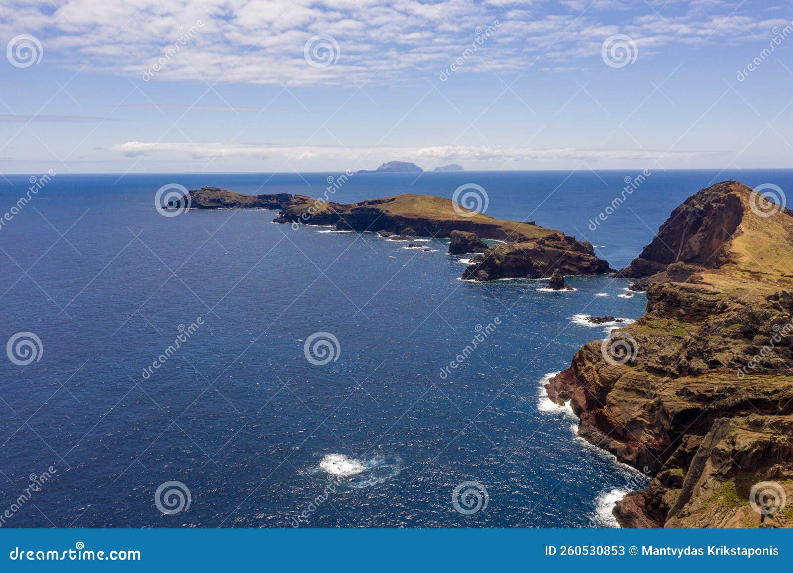 Drone Photography of Small Archipelago in Madeira Stock Image - Image ...