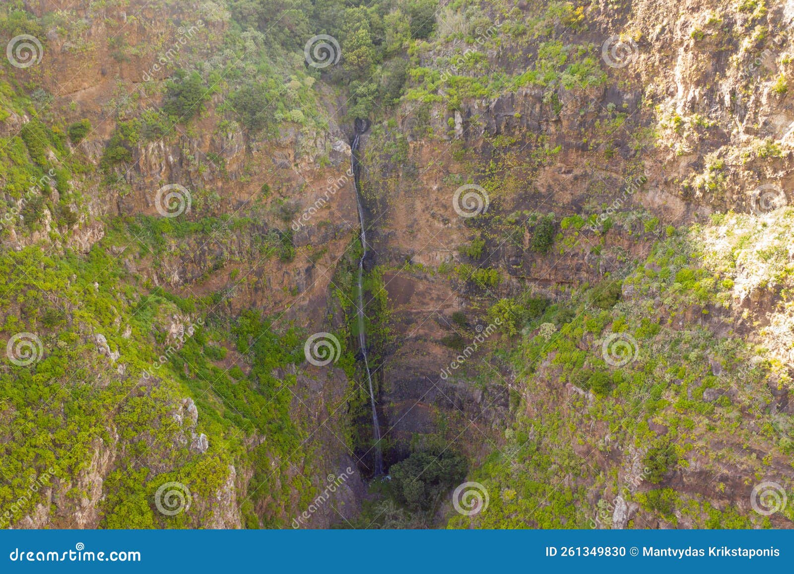 Drone Photography of Small Mountain Stream and a Waterfall Stock Photo ...
