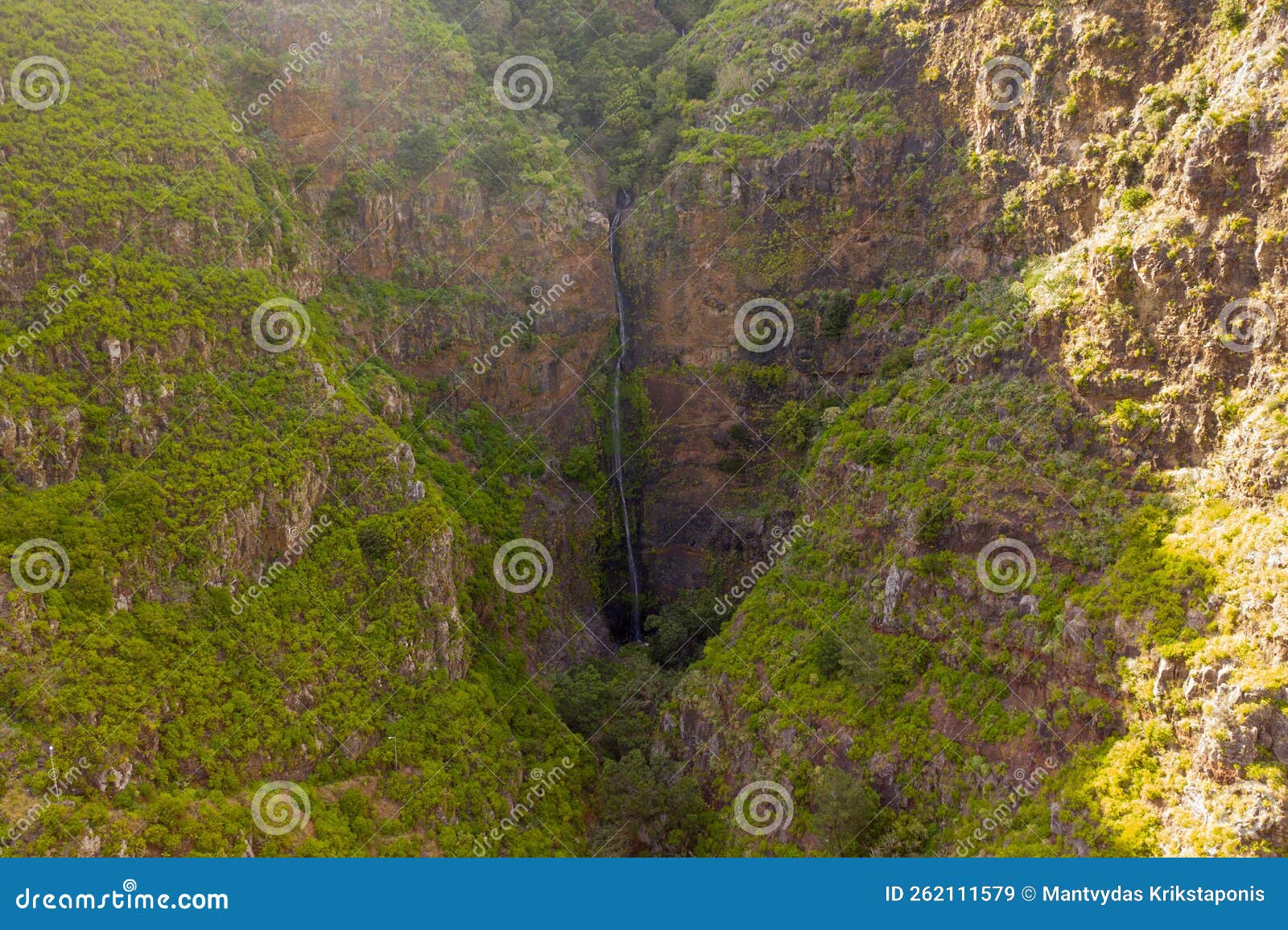 Drone Photography of Small Mountain Stream and a Waterfall Stock Image ...